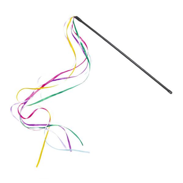 Beeztees Fishing Teaser With Colour Ribbons (Cat) (45cm) | Cat Toys ...