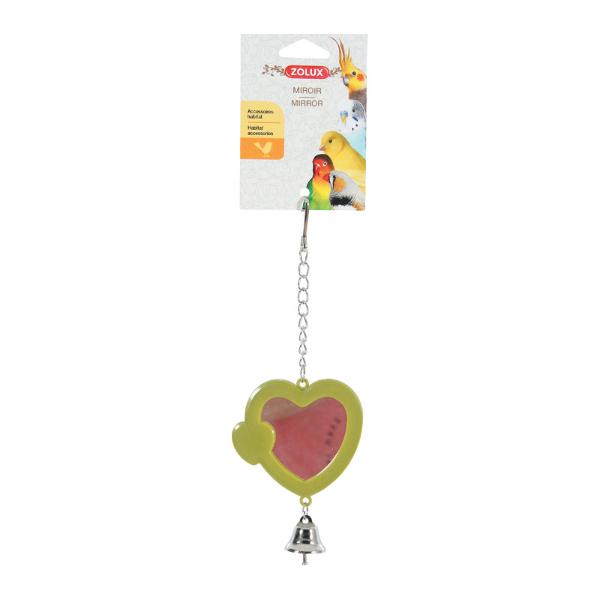 Zolux Plastic Heart-Shaped Mirror With Bell (Assorted) (8x0.5x20cm ...