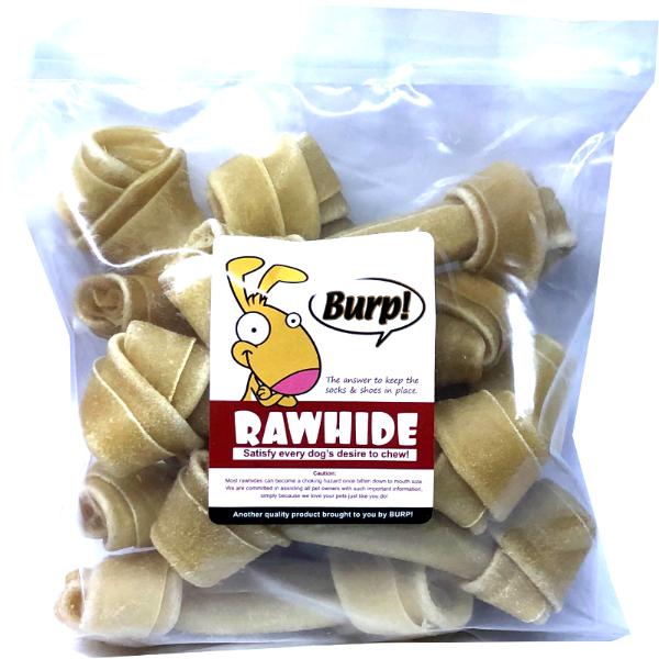 Burp Knotted Bone (5 inches) (10Pcs) | Dog Treats | Pet Lovers Centre
