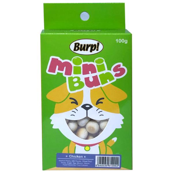 Burp Mini Buns (Chicken) 100G | Dog Treats | Pet Lovers Centre