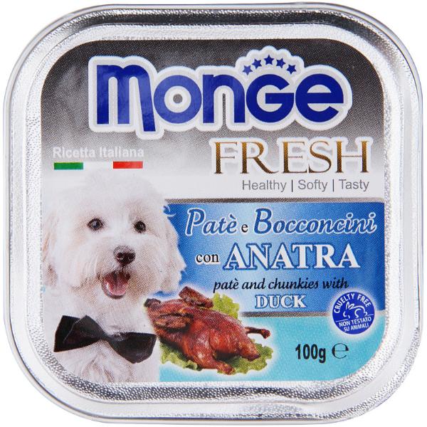 Monge Fresh Pate & Chunkies With Duck 100 G | Dog Can Food | Pet Lovers ...