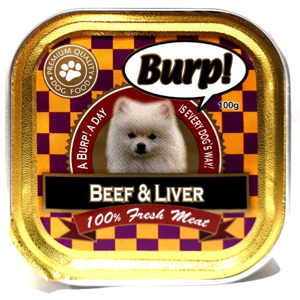 Burp Beef & Liver 100G | Dog Can Food | Pet Lovers Centre