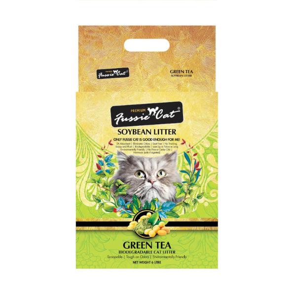 Fussie Japanese Soybean Litter - Green Tea 6 Liter | Cat Litter | Pet ...