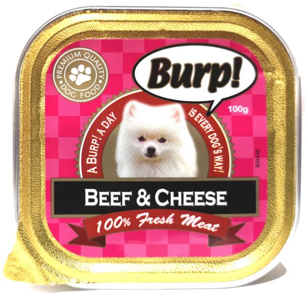 Burp Beef & Cheese 100G | Dog Can Food | Pet Lovers Centre