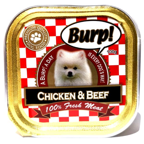 Burp Chicken & Beef 100G | Dog Can Food | Pet Lovers Centre
