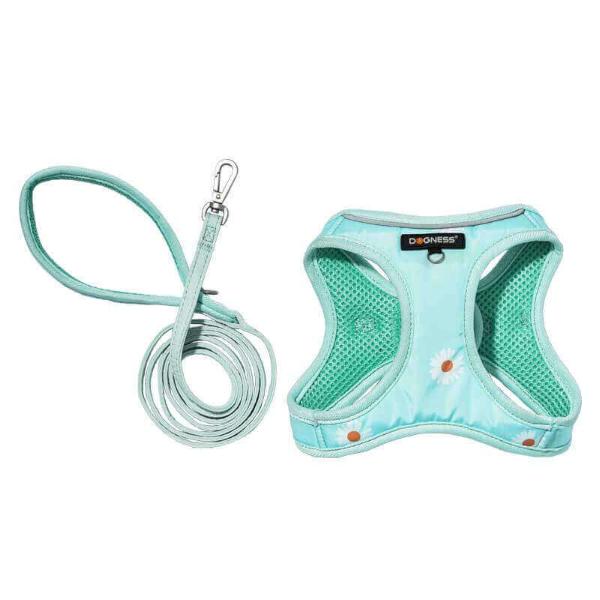 DOGNESS Dog Dog Harness With Leash Light Blue Small 10mmx28 33cm ...