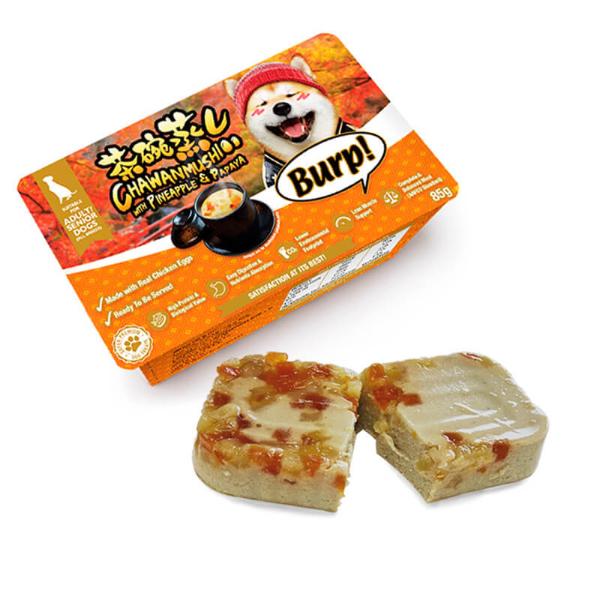 Burp (Dog)Chawanmushi With Pineapple & Papaya 85g | Dog Can Food | Pet ...
