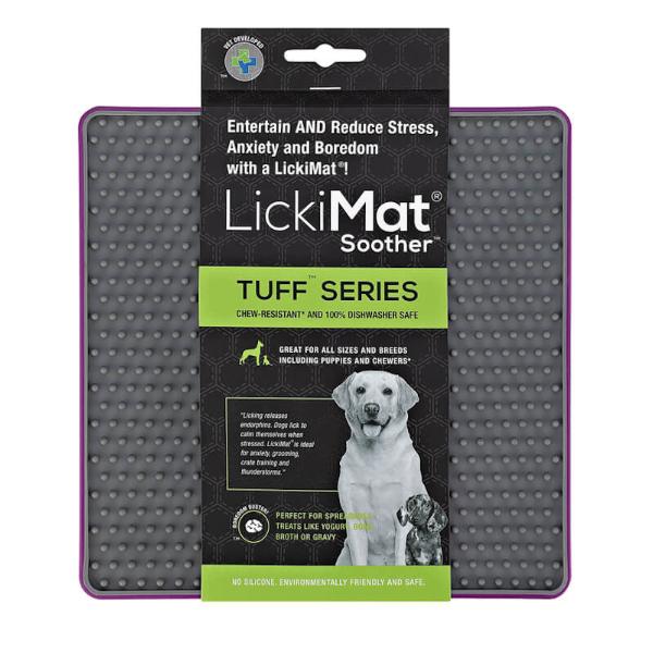 Lickimat Tuff Soother Purple Dog (20X20X2cm) | Dog Accs | Pet Lovers Centre