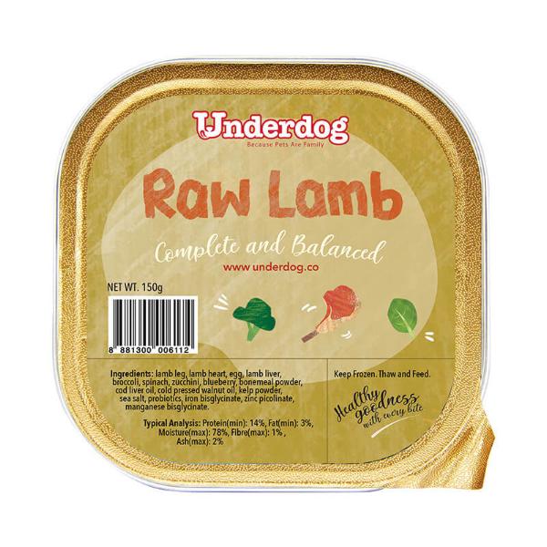 Underdog Raw Lamb (150g) | Dog Frozen Food | Pet Lovers Centre