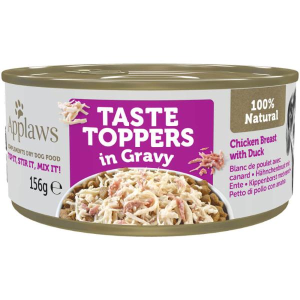 Applaws Taste Toppers Chicken Breast With Duck In Gravy 156g | Dog Can ...