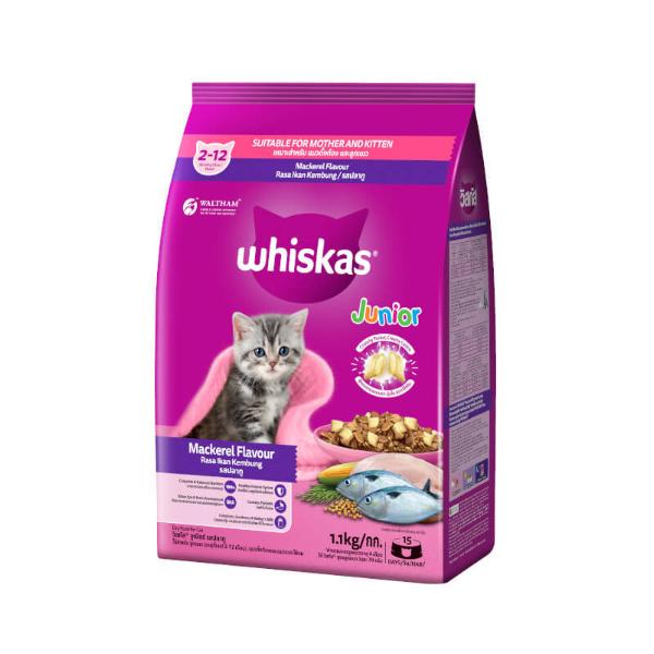Whiskas Junior Mackerel 1.1kg | Cat Dry Food | Pet Lovers Centre
