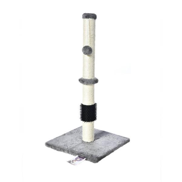 Trustie Cat Scratcher Grey With Black Self Grooming Brush (60x30x30cm ...