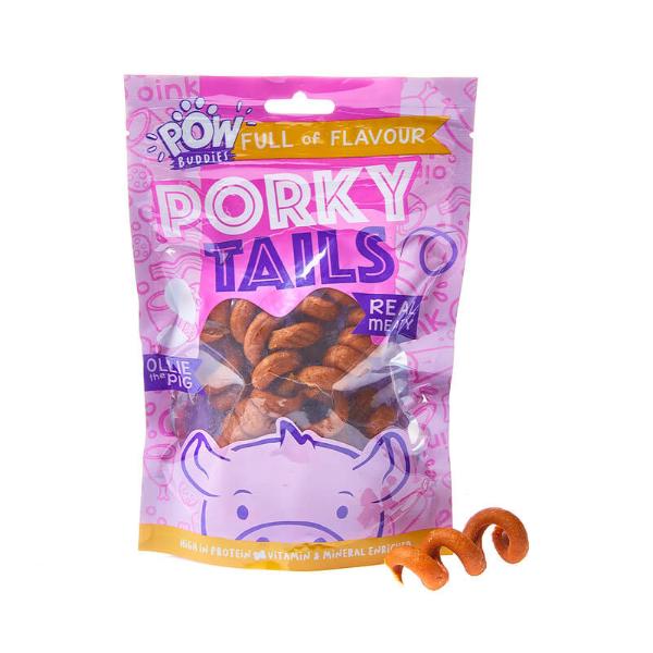 Pow Porky Tails - Pork (11 Pieces)(110g) | Dog Treats | Pet Lovers Centre