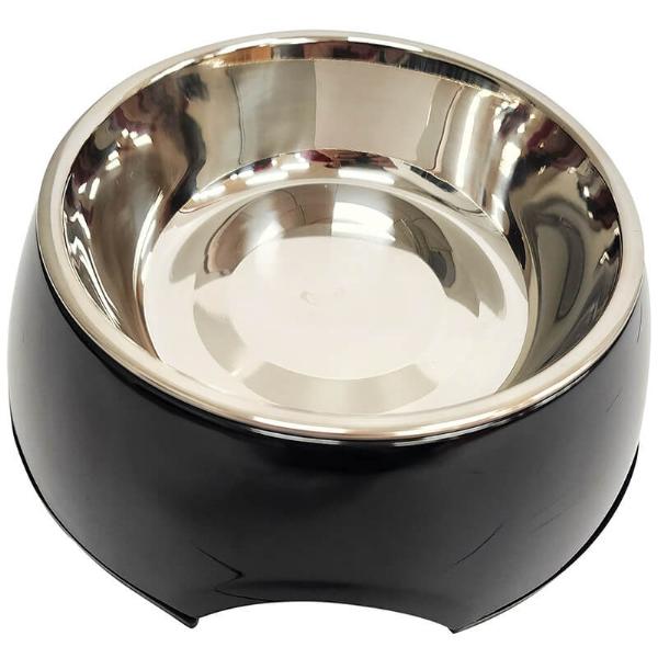Dogit Stainless Steel 2 In 1 Durable Bowl (Black) (350ml) | Bowls | Pet ...