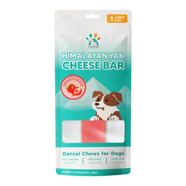 Singa Paw Himalayan Yak Cheese Bar Strawberry Large 1 Piece | Dog ...