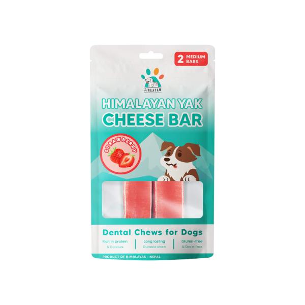 Singa Paw Himalayan Yak Cheese Bar Strawberry Medium 2 Pieces | Dog ...