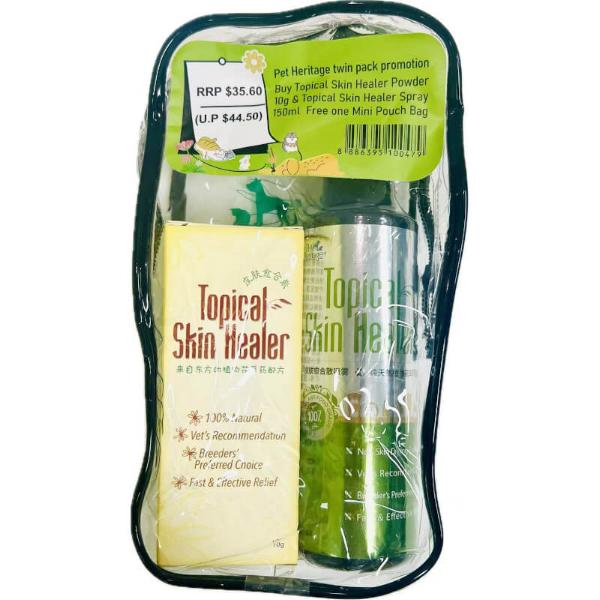 Pet Heritage Value Pack Topical Skin Healer Powder 10g + Healer Spray ...
